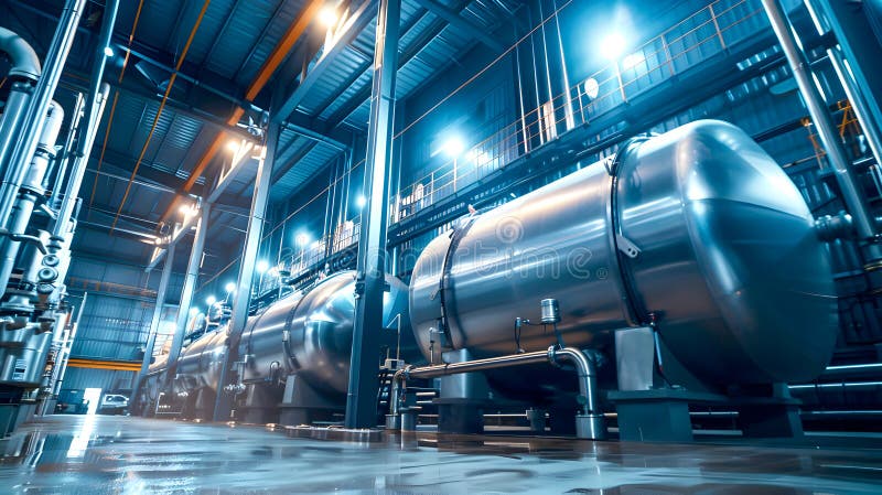 Factory with Tanks and Pipe Stock Photo - Image of diesel, tank: 317898740