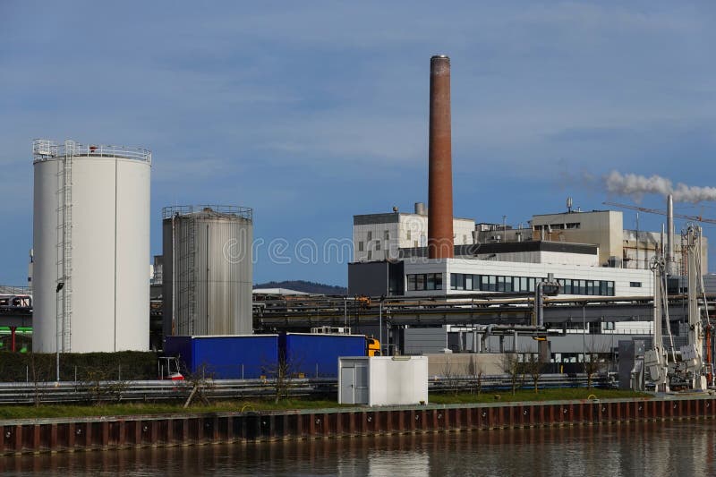 Factory with Tubes, Warehouses, Production Buildings Stock Photo ...