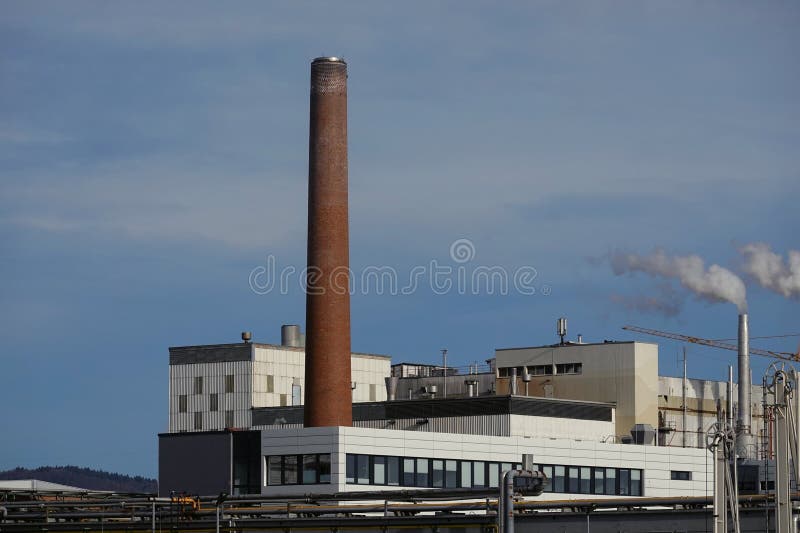 Factory with Tubes, Warehouses, Production Buildings Stock Photo ...