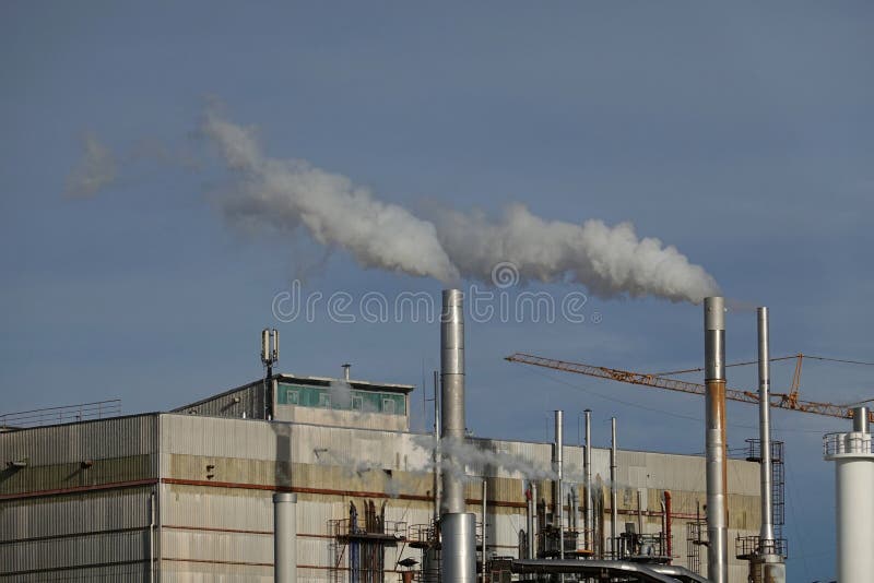 Factory with Tubes, Warehouses, Production Buildings Stock Photo ...