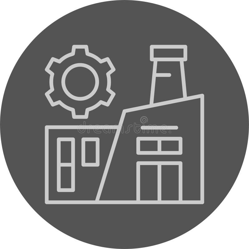 Factory Vector Icon Design stock vector. Illustration of symbol - 343250790