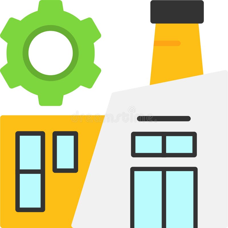 Factory Vector Icon Design stock vector. Illustration of manufacturing ...