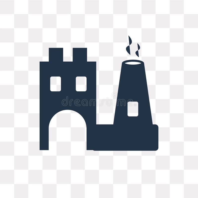 Factory Vector Icon Isolated on Transparent Background, Factory Stock ...