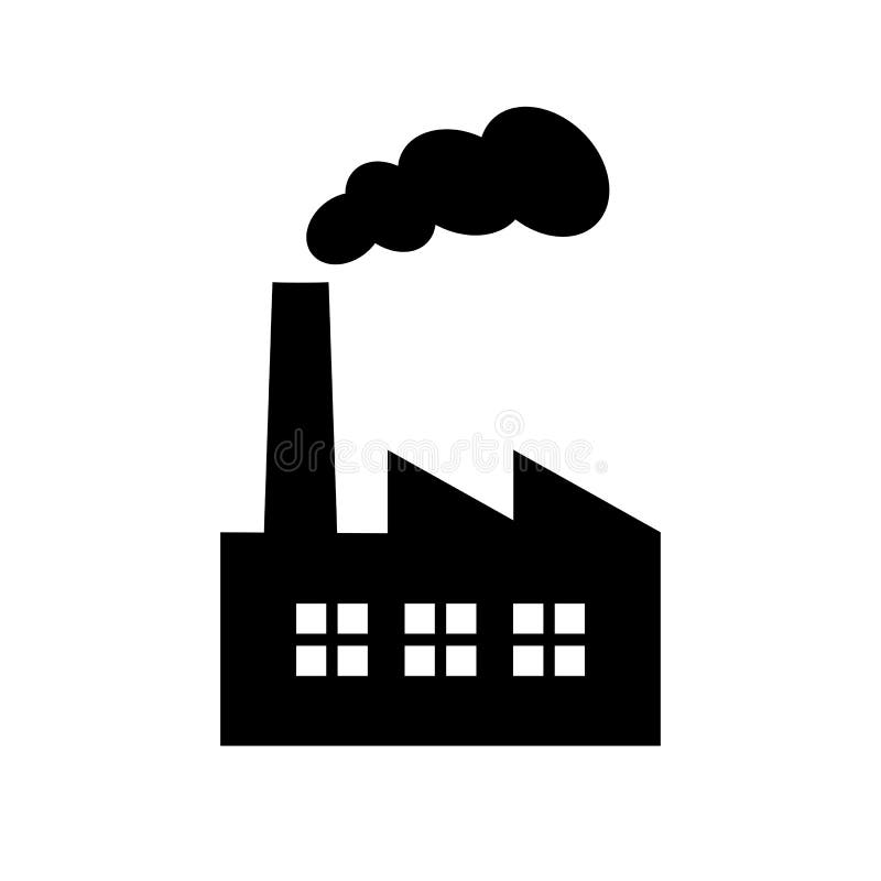 Factory vector icon stock vector. Illustration of environment - 103549386