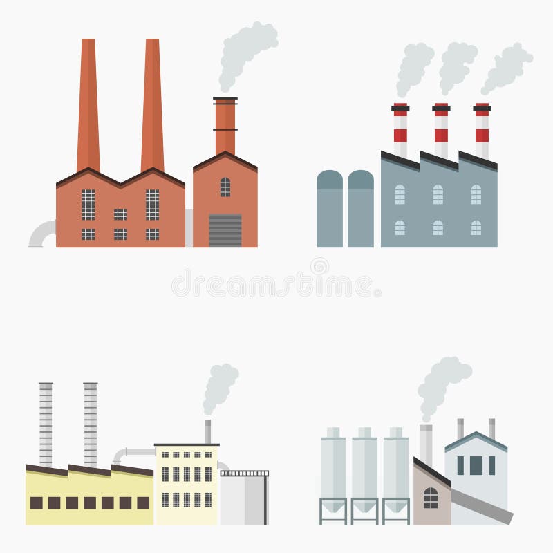 Factory vector stock vector. Illustration of smokestack - 102567987