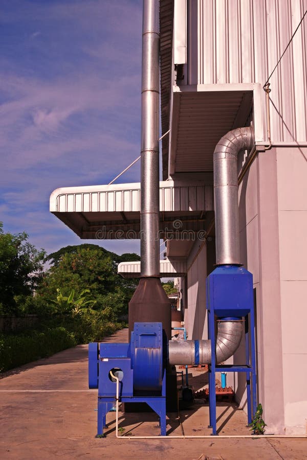 Factory ventilation system stock image. Image of pipe - 34619465