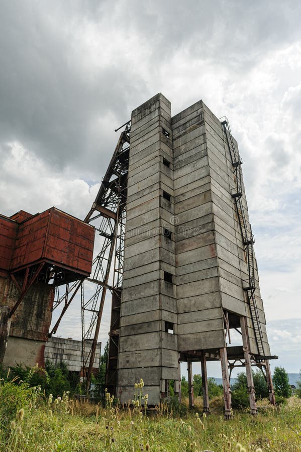 Factory. Vertical Shaft of an Abandoned Salt Mine in Ukraine Stock ...