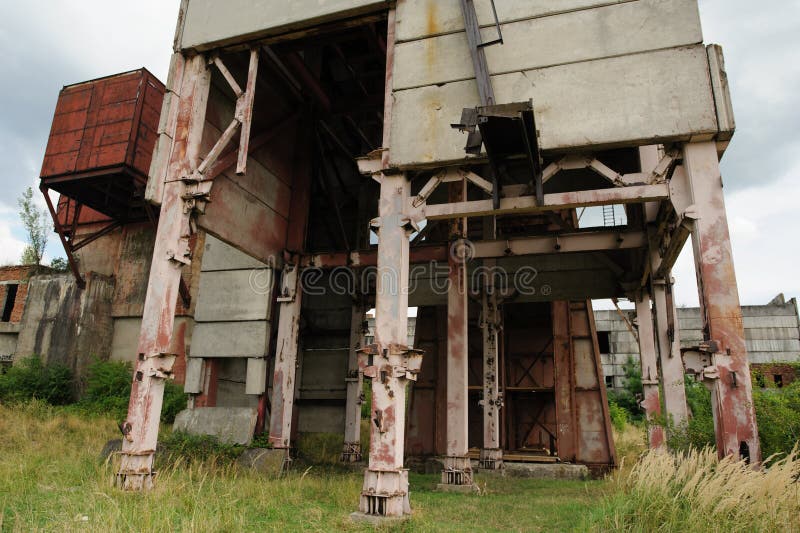 Factory. Vertical Shaft of an Abandoned Salt Mine in Ukraine Stock ...
