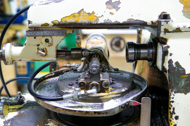 The Factory Walkway and Machine for Processing Metal Part of Car ...