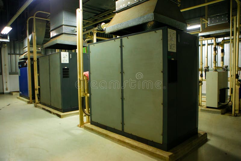 The Factory Walkway and Machine for Processing Metal Part of Car ...