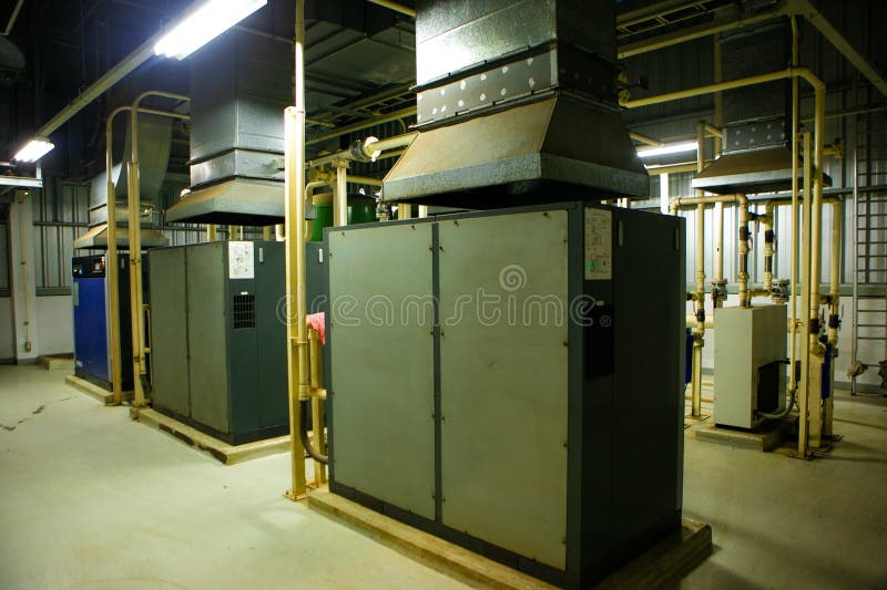 The Factory Walkway and Machine for Processing Metal Part of Car ...