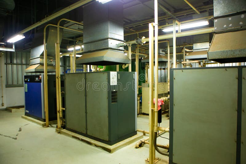 The Factory Walkway and Machine for Processing Metal Part of Car ...