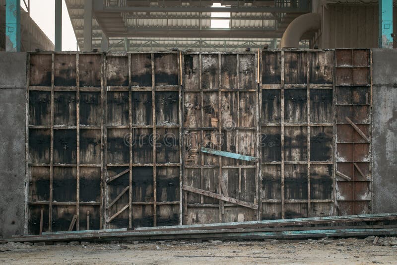 Factory Wall Under Construction Stock Image - Image of detail, blank ...