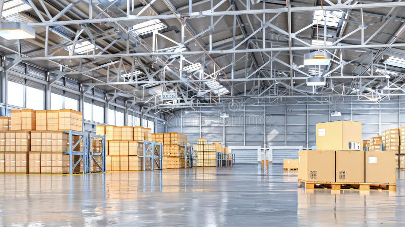 Factory warehouse. stock image. Image of room, storage - 308210873
