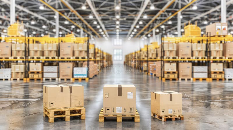 Factory warehouse. stock photo. Image of logistic, warehouse - 309916652