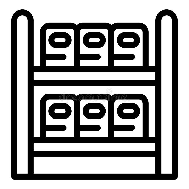 Factory Warehouse Icon Outline Vector. Industry Work Stock Vector ...
