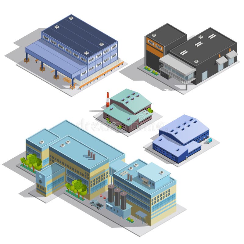Warehouse Isometric View Stock Illustrations – 1,218 Warehouse ...