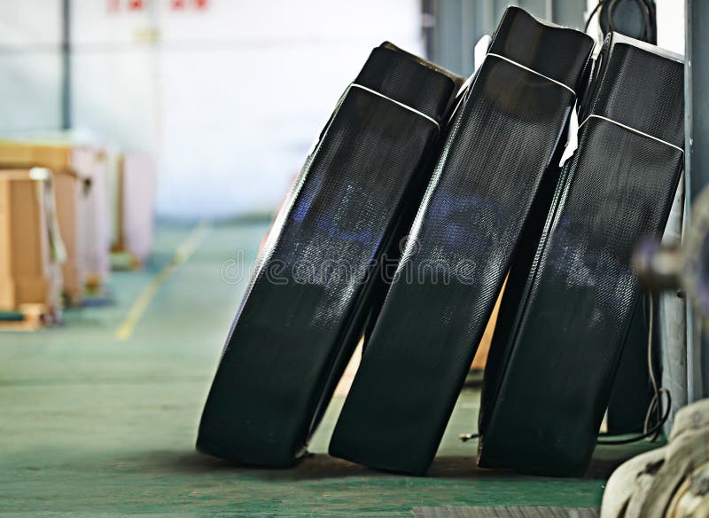 Factory, Warehouse and Roll of Fabric on Floor for Production, Polymer ...