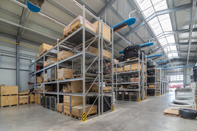 Warehouse of spare parts stock photo. Image of shelf - 37201512