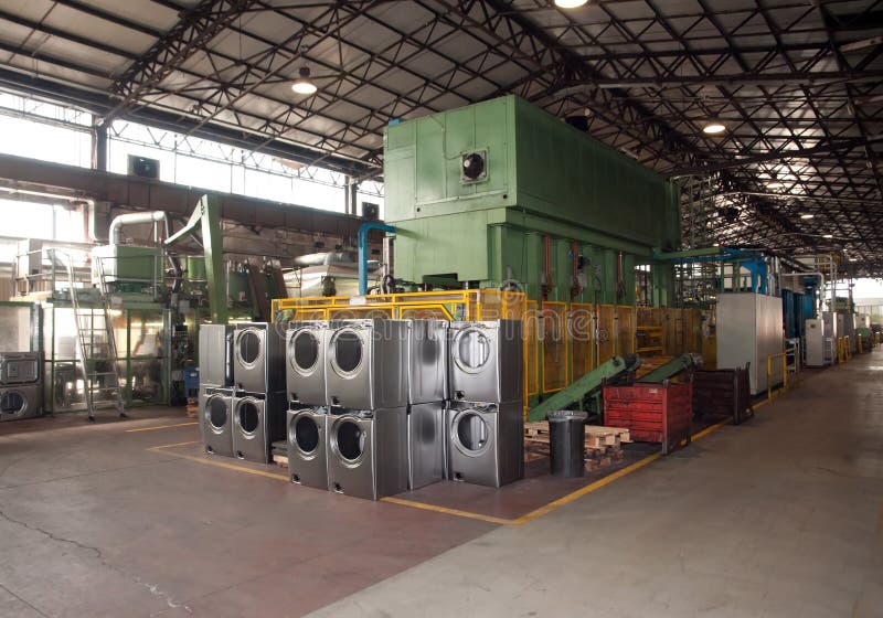 Factory: Washing Machine Production Stock Photo - Image of manufactures ...