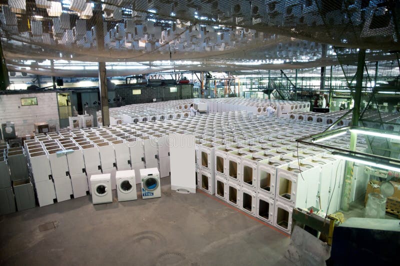 Factory: Washing Machine Production Stock Image - Image of work ...