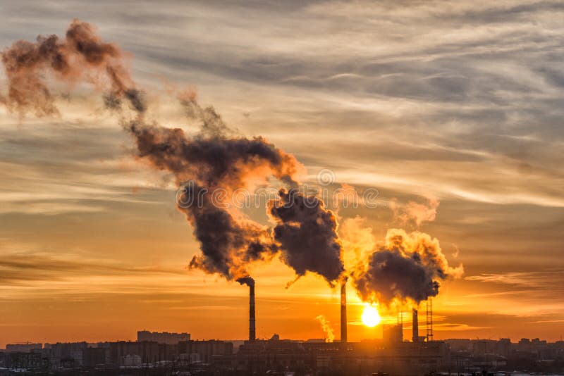 Factory waste in the air stock image. Image of change - 111998761
