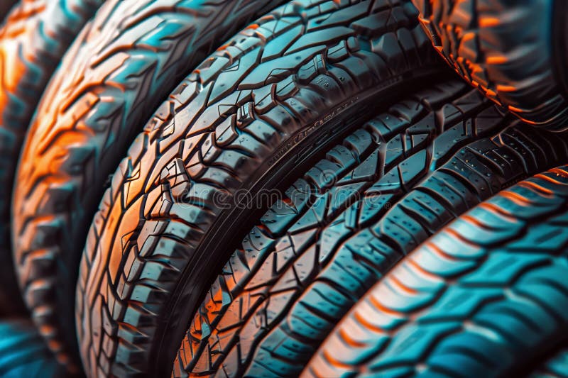 Factory Waste Management Car Tires Stacked for Environmentally Friendly ...