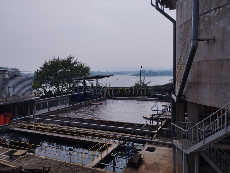 Factory Waste Processing Tub in West Bandung Regency Stock Image ...