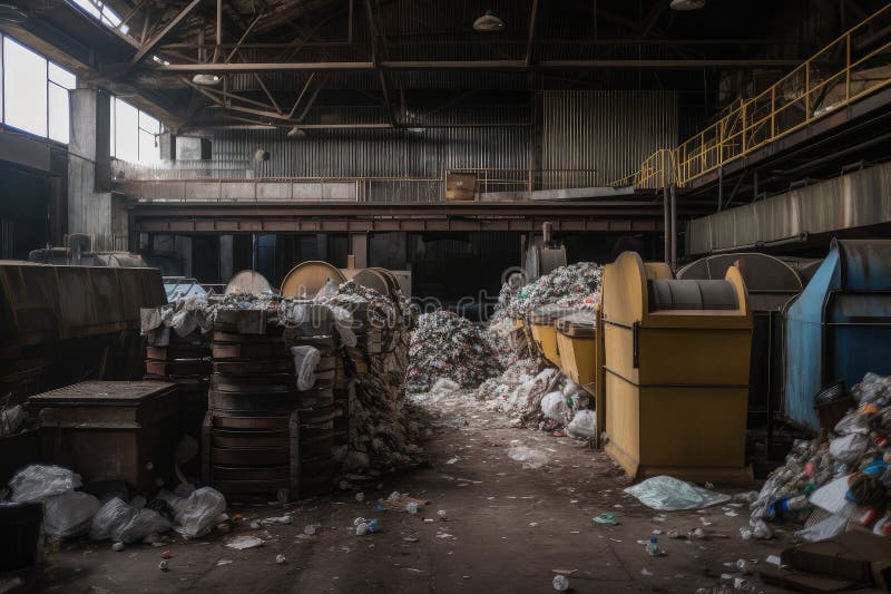 Factory, Where Different Types of Recyclables are Being Sorted and ...