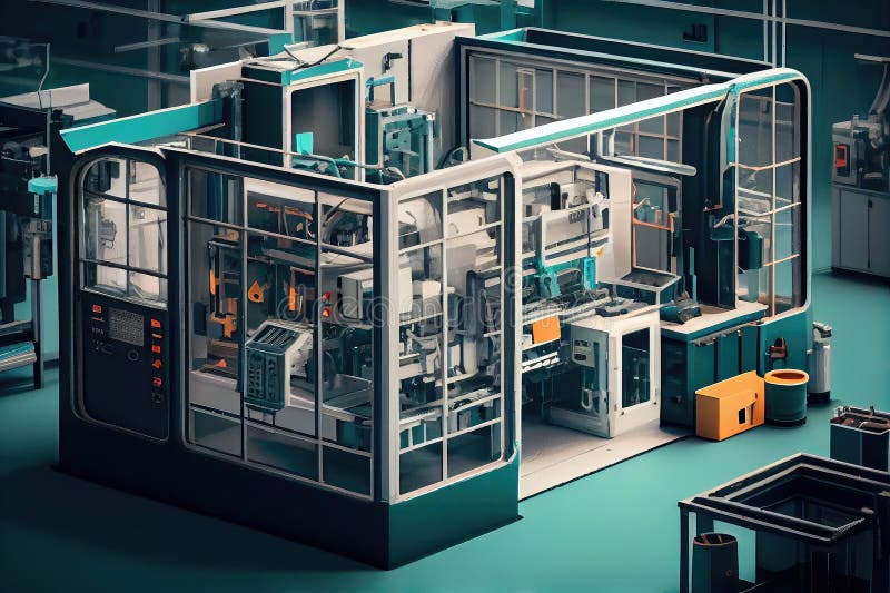 A Factory Where Plastic Windows are Made, with Machines and Tools in ...