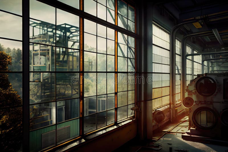 Factory, Where Plastic Windows are Produced in Large Numbers with the ...