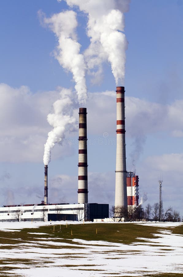 Factory in the winter stock photo. Image of factory, carbon - 12882316