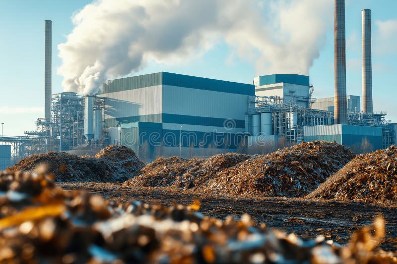 Manufacturing Facility. Wood Processing Plant Stock Illustration ...