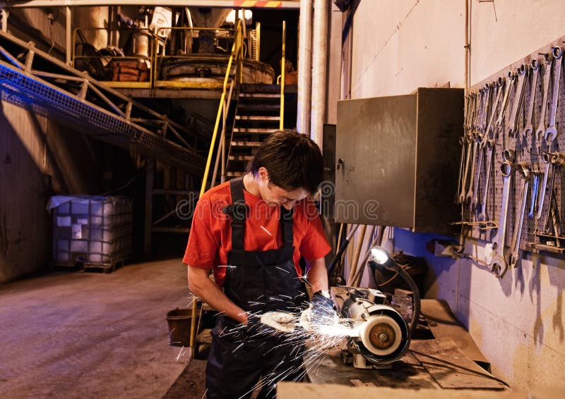 Factory worker stock image. Image of construction, conveyor - 9663457
