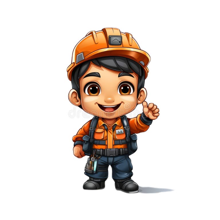 Factory worker cartoon stock illustration. Illustration of cartoon ...