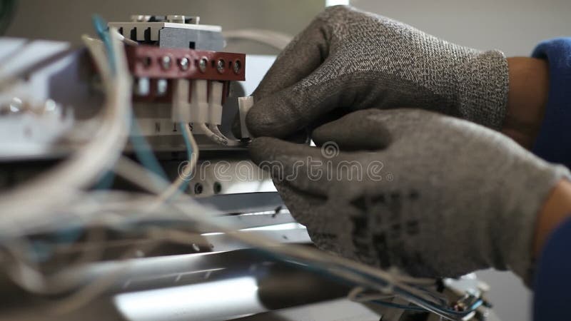 Connecting Electrical Wires To the Plug. Stock Footage - Video of ...