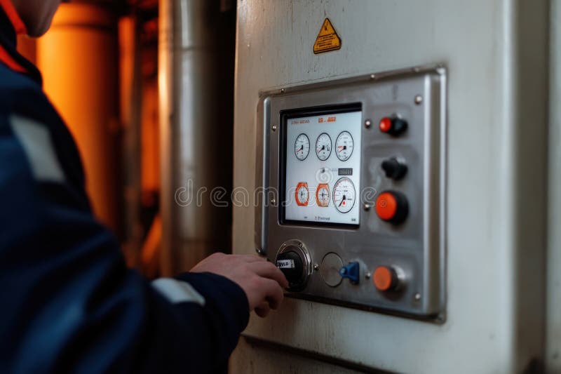 Factory Worker Interacting with a Holographic Interface during ...