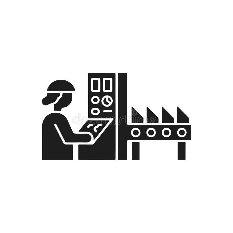 Factory worker icon stock vector. Illustration of sign - 361857212