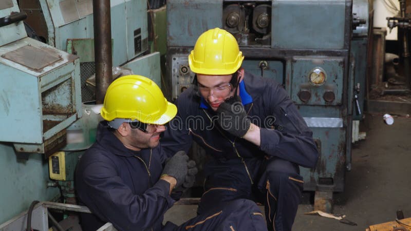 Factory Worker Injured by Accident while Using Machine in Factory Stock ...