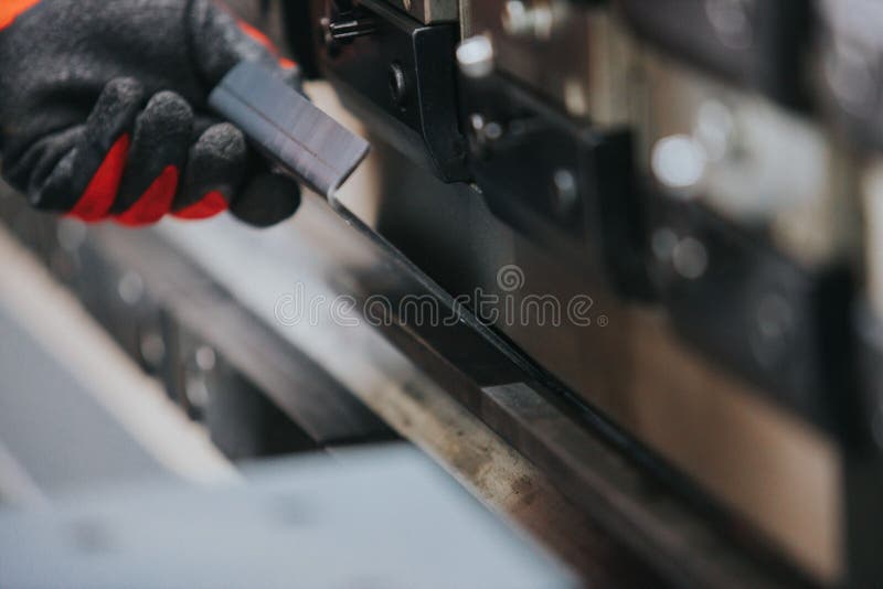 Factory Worker Making Metal Details, Close-up Stock Image - Image of ...