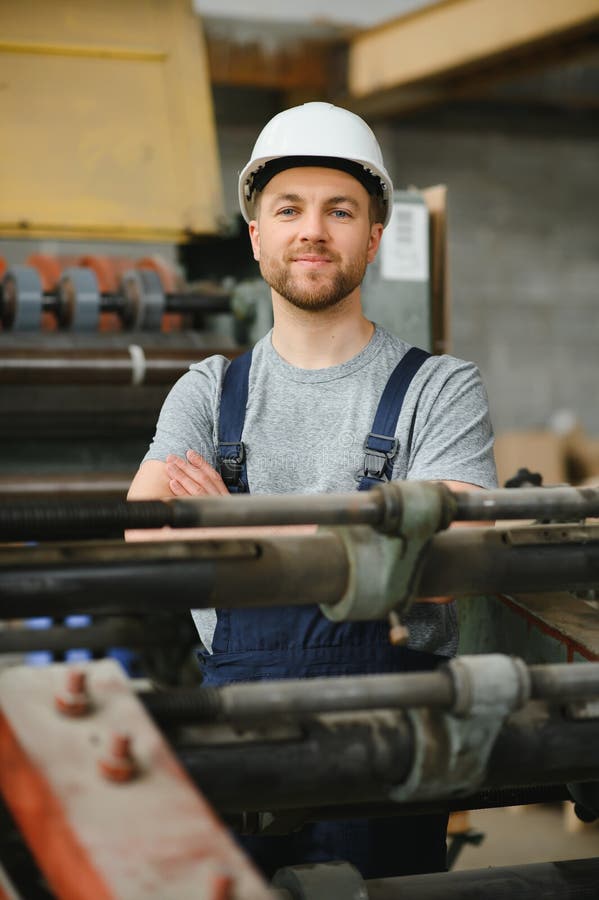 Factory Worker. Man Working on the Production Line. Stock Photo - Image ...