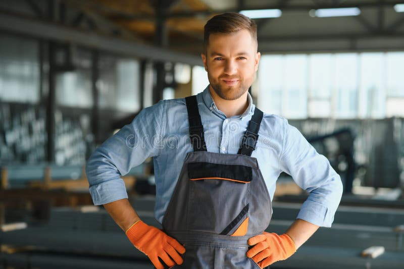 Factory Worker. Man Working on the Production Line. Stock Photo - Image ...