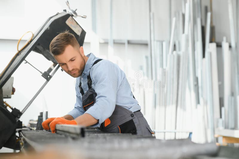 Factory Worker. Man Working on the Production Line. Stock Photo - Image ...