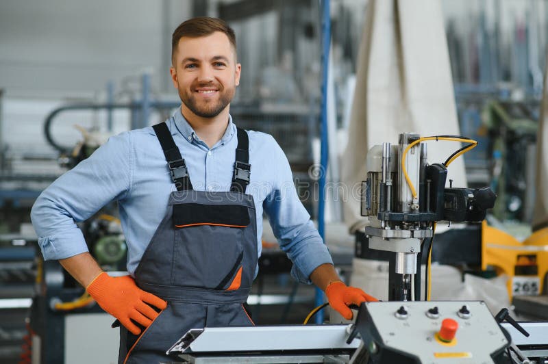 Factory Worker. Man Working on the Production Line. Stock Photo - Image ...
