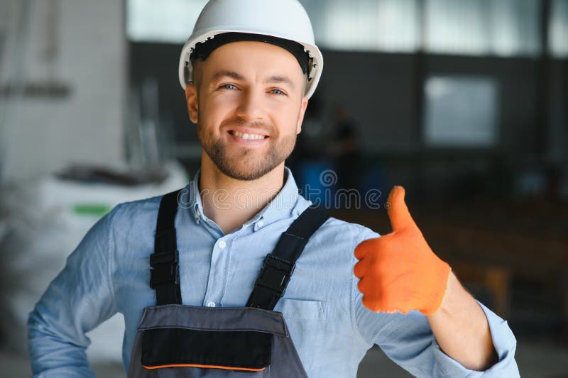 Factory Worker. Man Working on the Production Line. Stock Image - Image ...