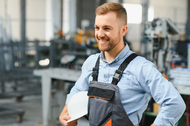 Factory Worker. Man Working on the Production Line. Stock Photo - Image ...