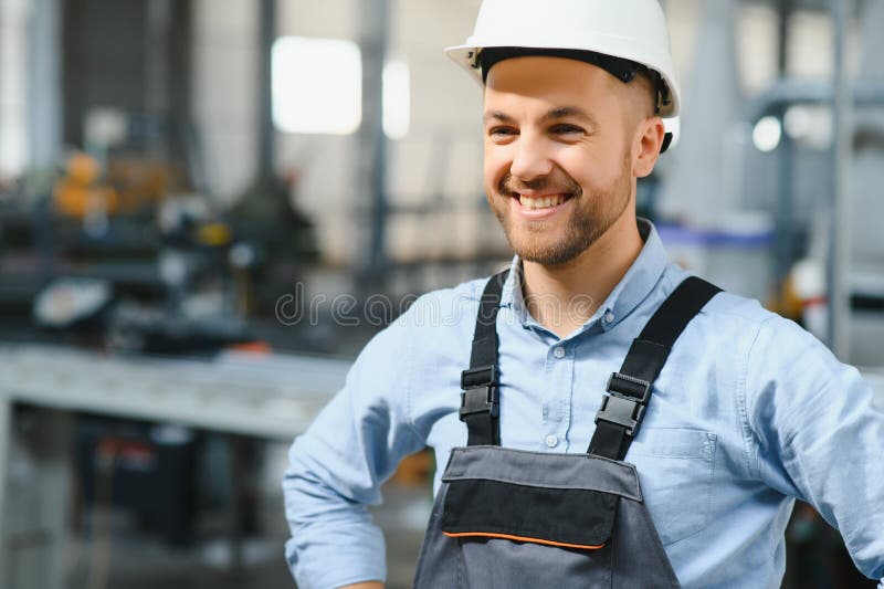 Factory Worker. Man Working on the Production Line. Stock Image - Image ...