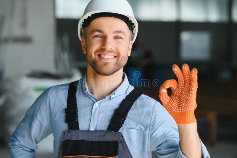 Factory Worker. Man Working on the Production Line. Stock Image - Image ...