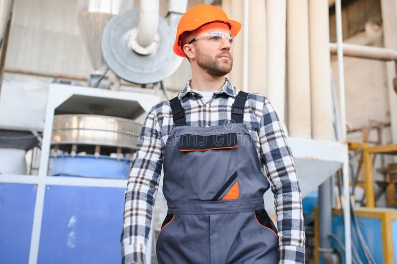 Factory Worker. Man Working on the Production Line Stock Photo - Image ...