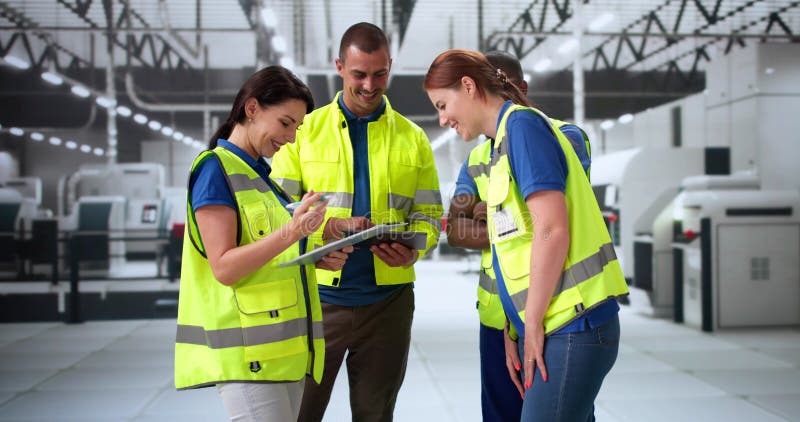 Factory Worker Osha Inspection Stock Image - Image of people, diversity ...